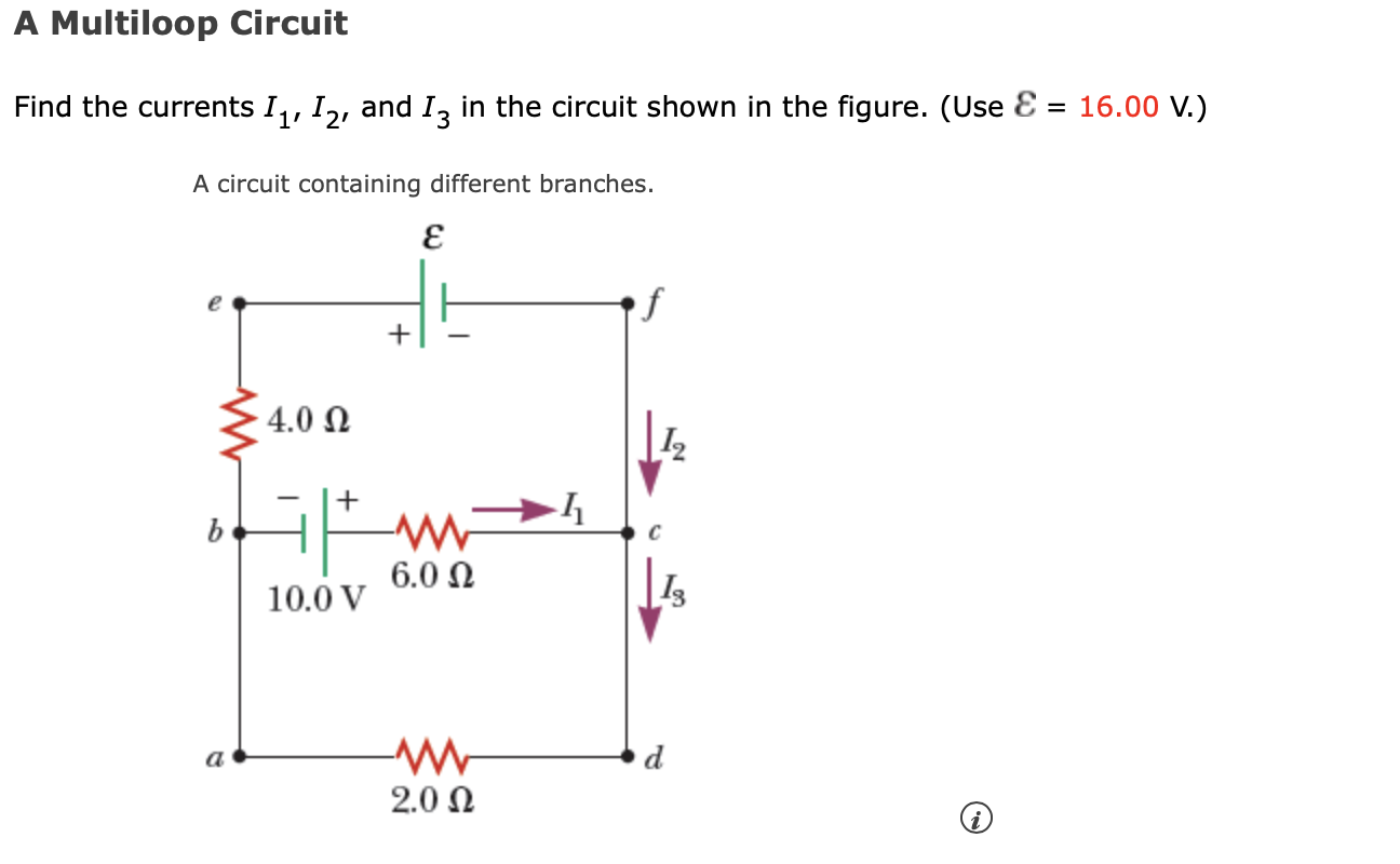Solved A Multiloop Circuit Find the currents 11, 12, and Iz | Chegg.com