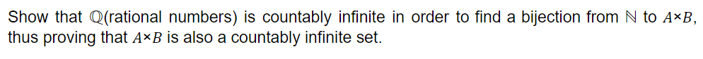 Solved Show that Q(rational numbers) is countably infinite | Chegg.com