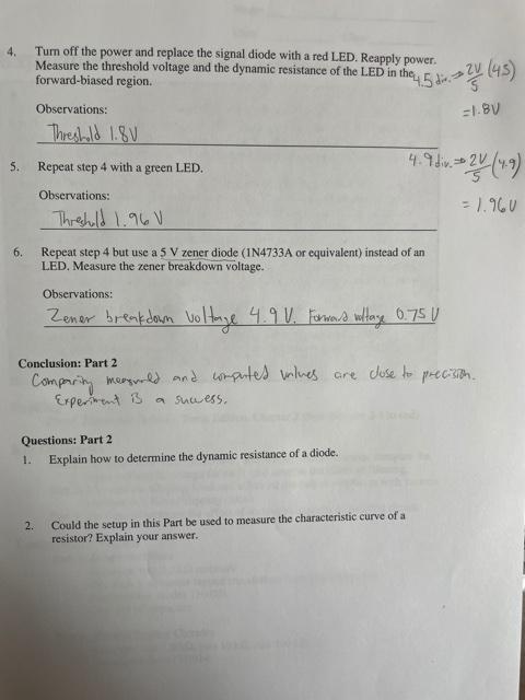 Solved 1. Part 2: Plotting Diode Curves with an Oscillosc | Chegg.com