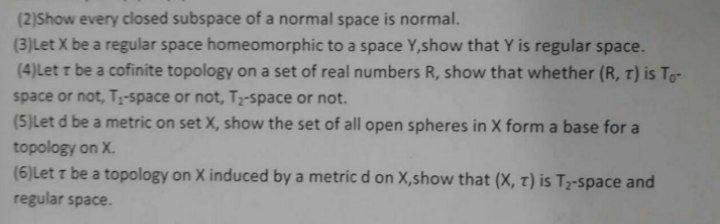 Solved (2]Show every closed subspace of a normal space is | Chegg.com