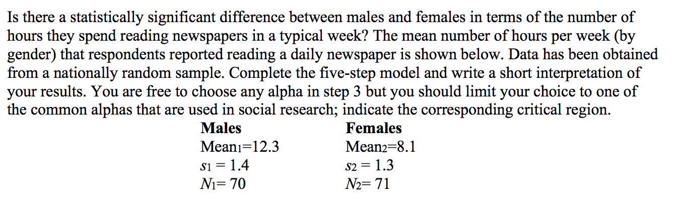 Solved Is there a statistically significant difference | Chegg.com