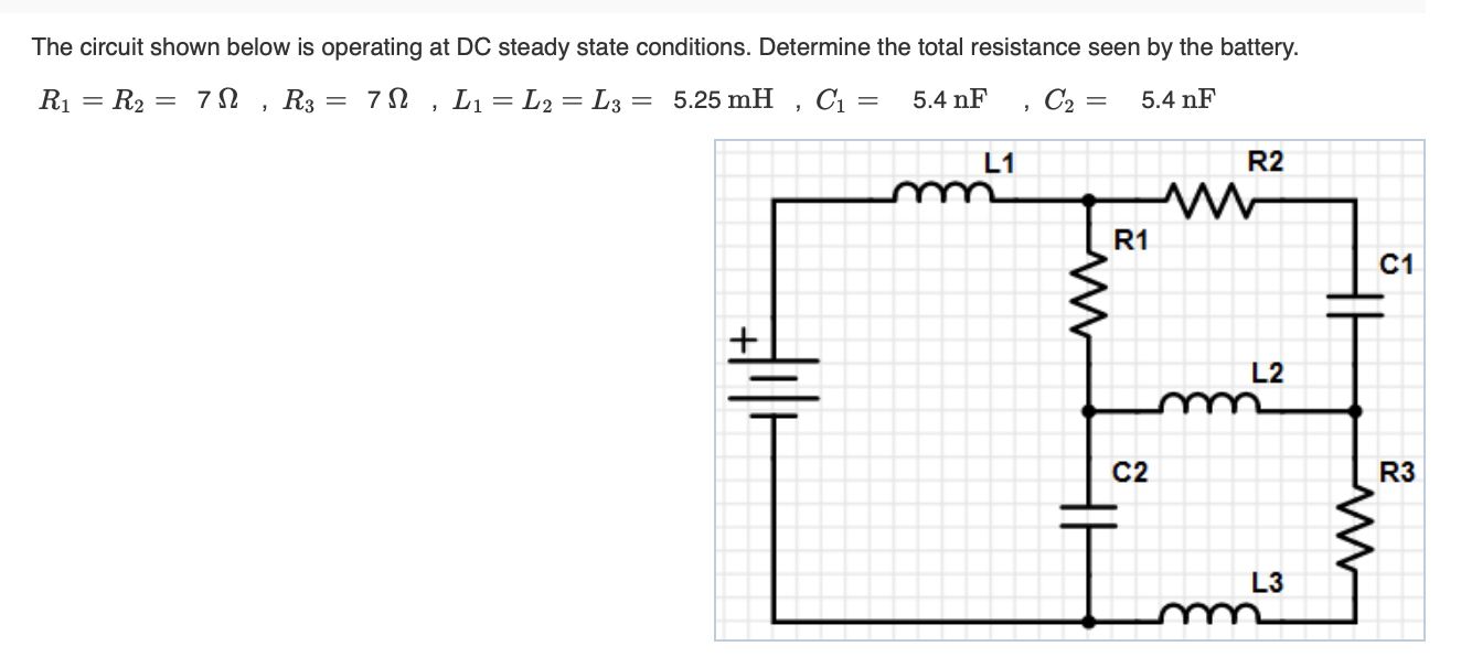 Solved The circuit shown below is operating at DC steady | Chegg.com