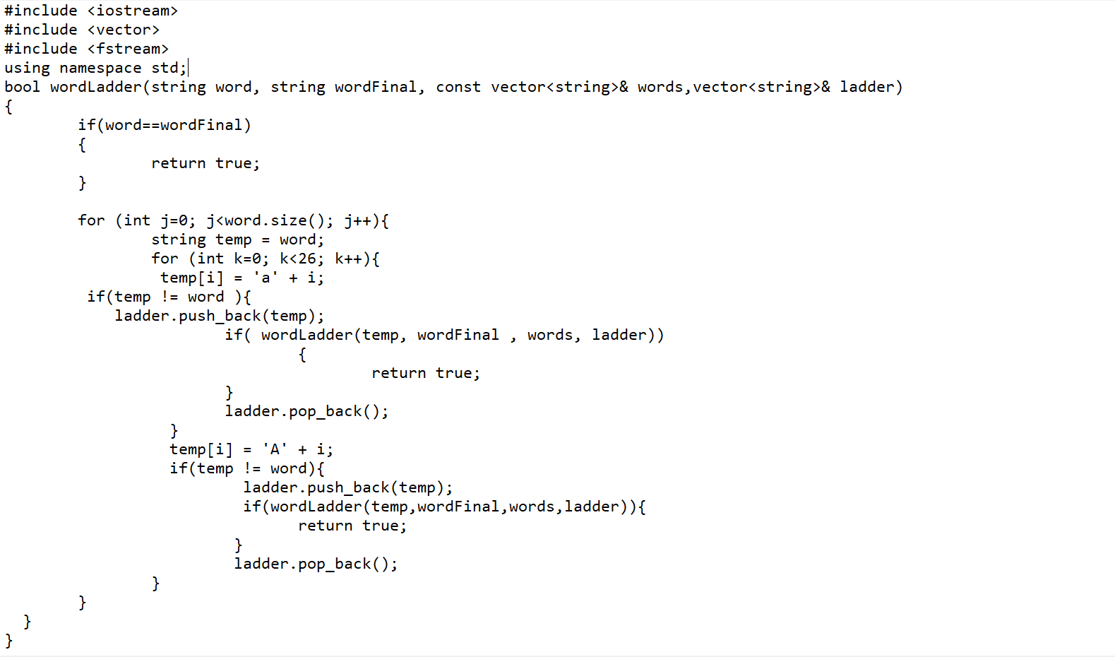 Solved Using C++ , this is a word ladder program with | Chegg.com