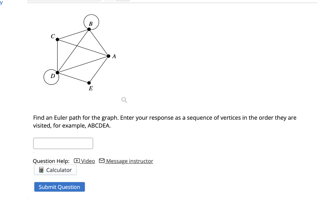 Solved Y B А D E Q Find an Euler path for the graph. Enter | Chegg.com