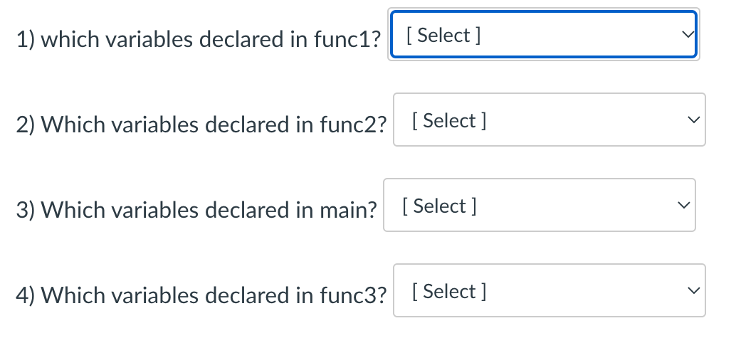 Solved Consider The Following Skeletal C Program Void 