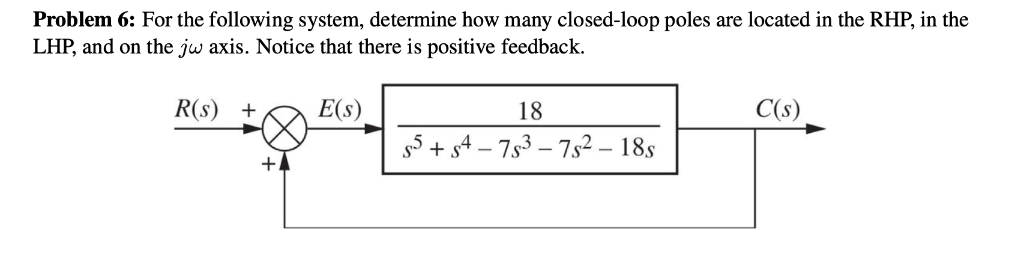 Solved Problem 6: For the following system, determine how | Chegg.com