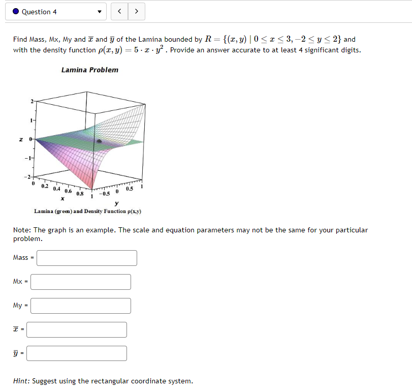 Solved Find Mass, Mx, My and x and y of the Lamina bounded | Chegg.com