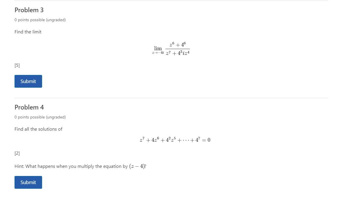 Solved Problem 1 0 points possible (ungraded) (a) Find all | Chegg.com