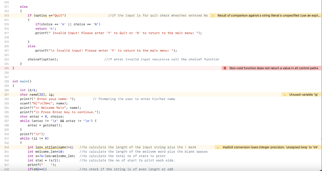 Solved Hi, I'm using Xcode (v12.2) to compile my C program. | Chegg.com