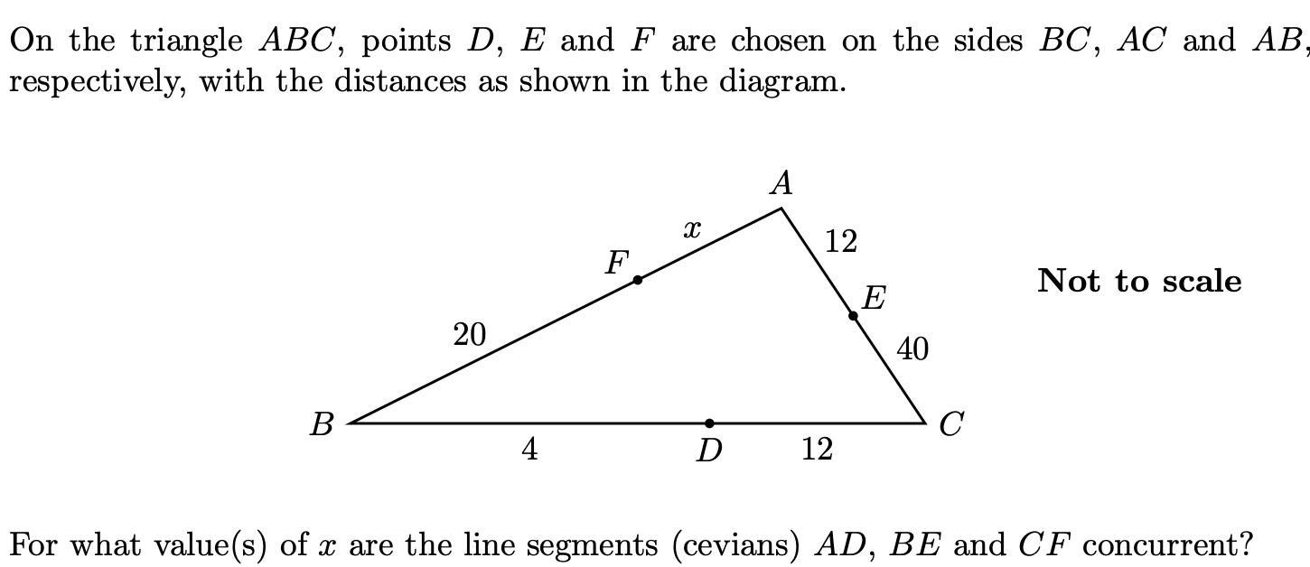 Solved > On the triangle ABC, points D, E and F are chosen | Chegg.com