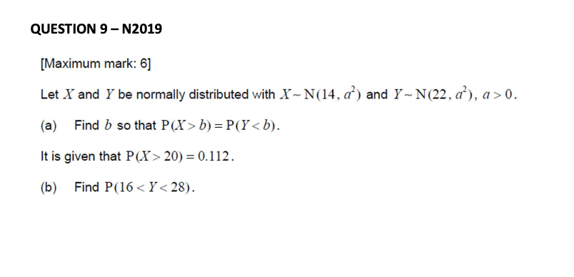 Solved QUESTION 9 - ﻿N2019[Maximum mark: 6]Let x ﻿and Y ﻿be | Chegg.com
