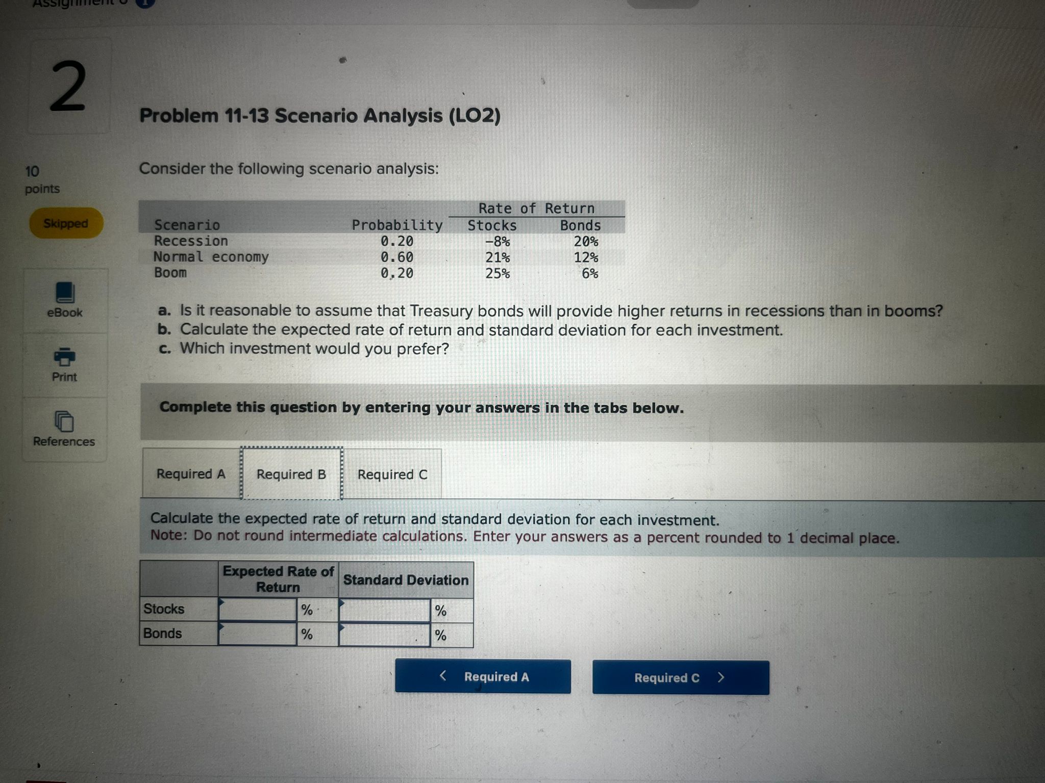 Solved Problem 11-13 Scenario Analysis (LO2) Consider the | Chegg.com