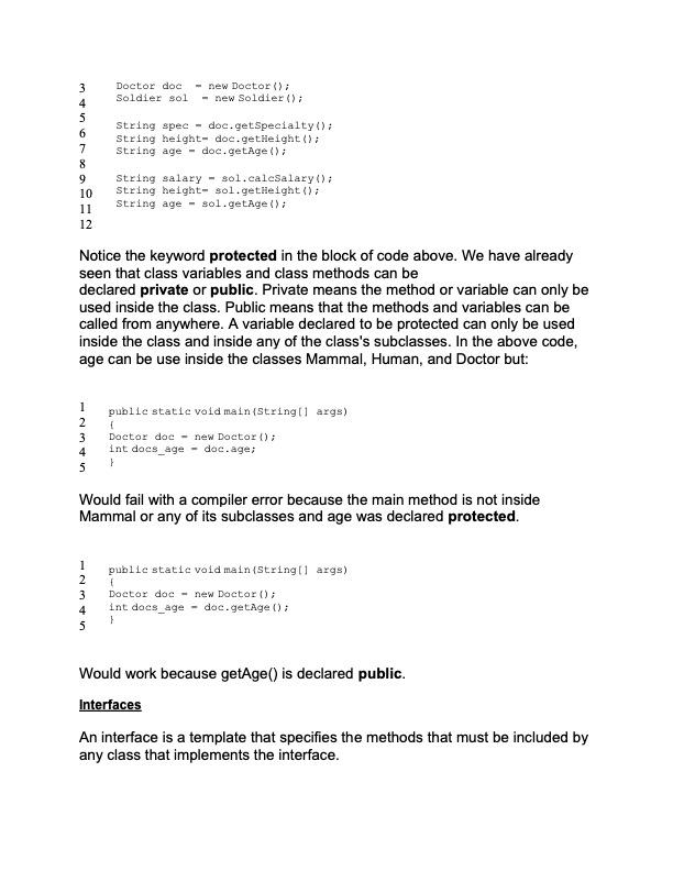 Solved Inheritance and Interfaces By the end of this | Chegg.com