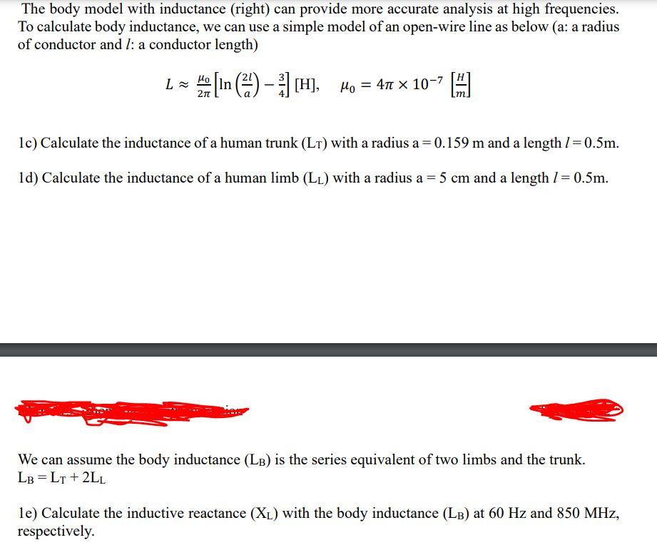 Solved 1. (3 pts) Two human body impedance models used in | Chegg.com