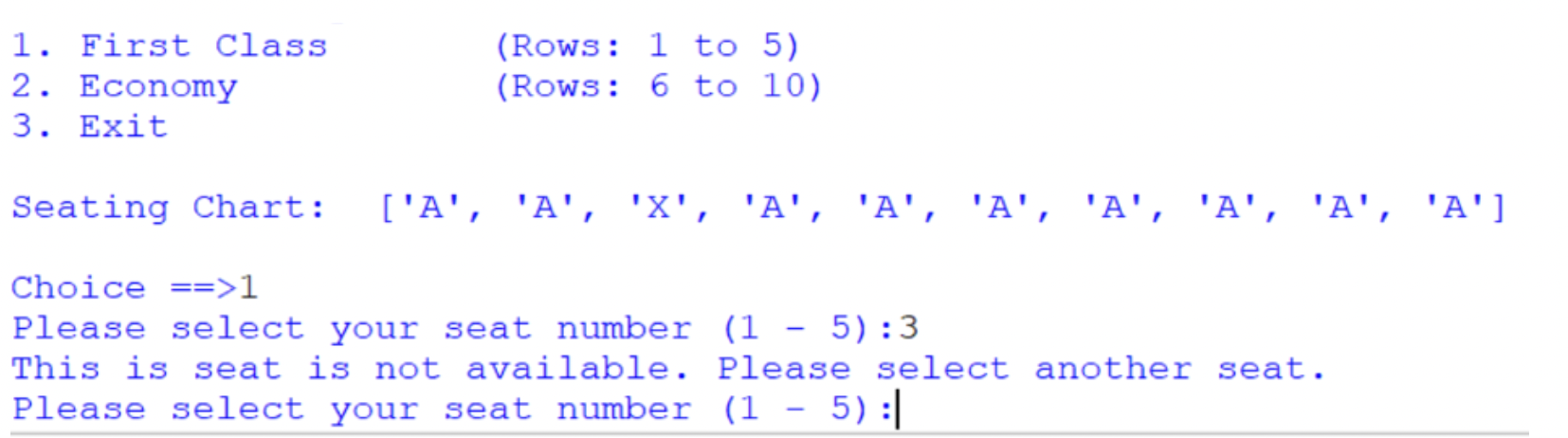 Solved write a program to create an airline reservation | Chegg.com