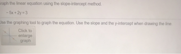 Solved raph the linear equation using the slope-intercept | Chegg.com Solved raph the linear equation using the slope-intercept | Chegg.com