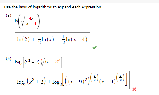 Solved Use the laws of logarithms to expand each expression. | Chegg.com