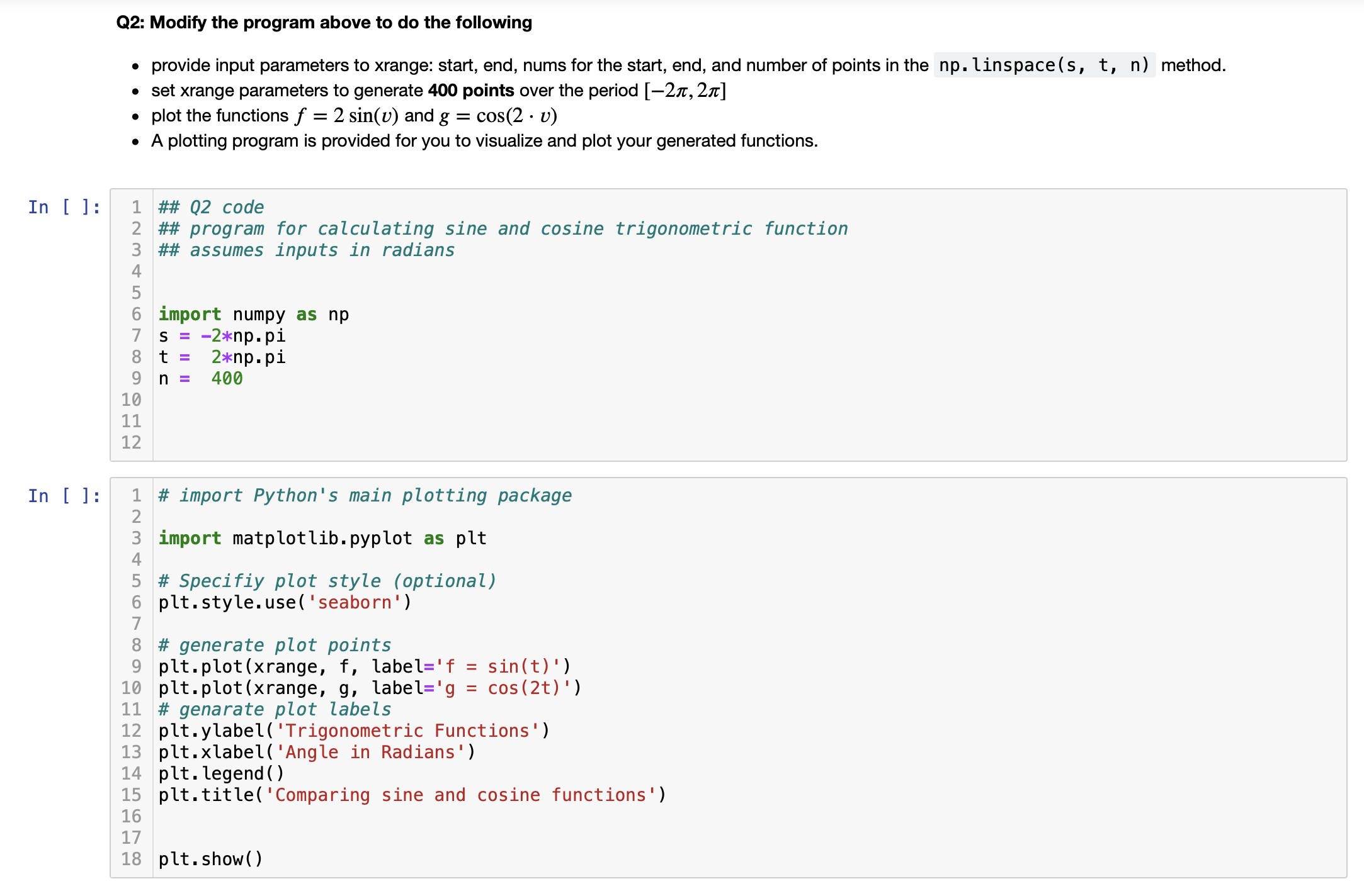 Solved Q1: Using SciPy signal.square( ) and signal.sawtooth( | Chegg.com