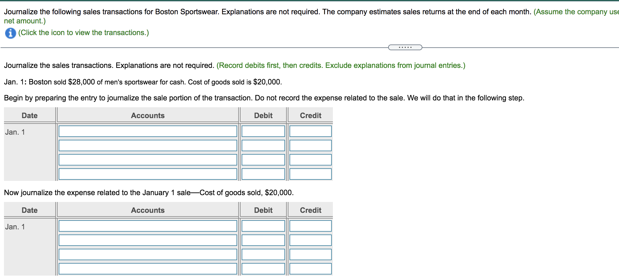 Solved Journalize the following sales transactions for | Chegg.com