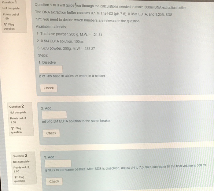 Solved Question 1 Queston 1 to 3 will guide you through the | Chegg.com