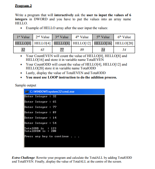 Solved Program 3 Write a program that will interactively ask | Chegg.com