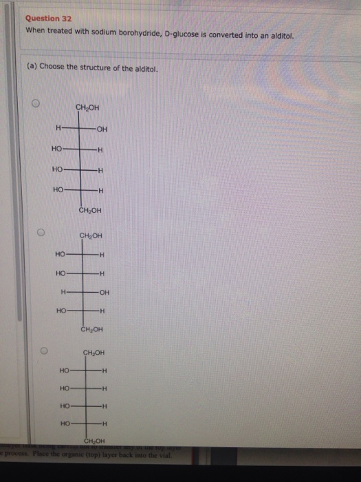 Solved Question 32 when treated with sodium borohydride, | Chegg.com