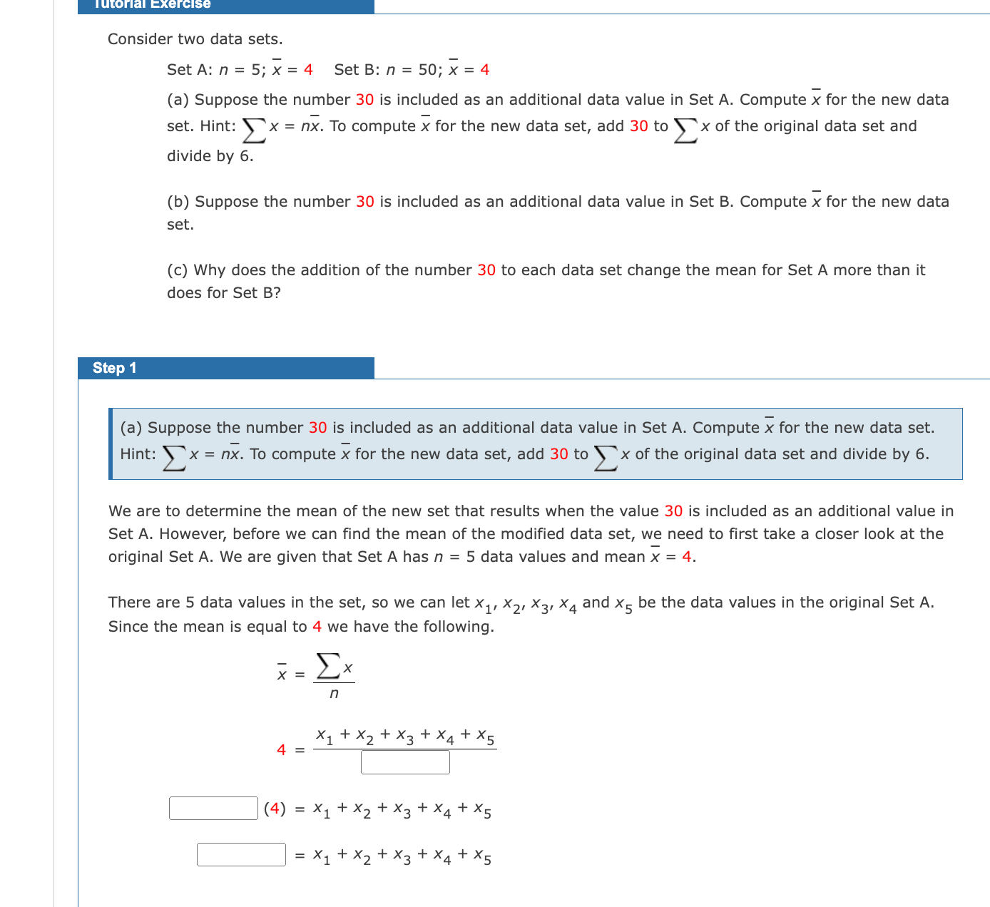 Solved Consider two data sets. Set A: n=5;xˉ=4 Set B: | Chegg.com