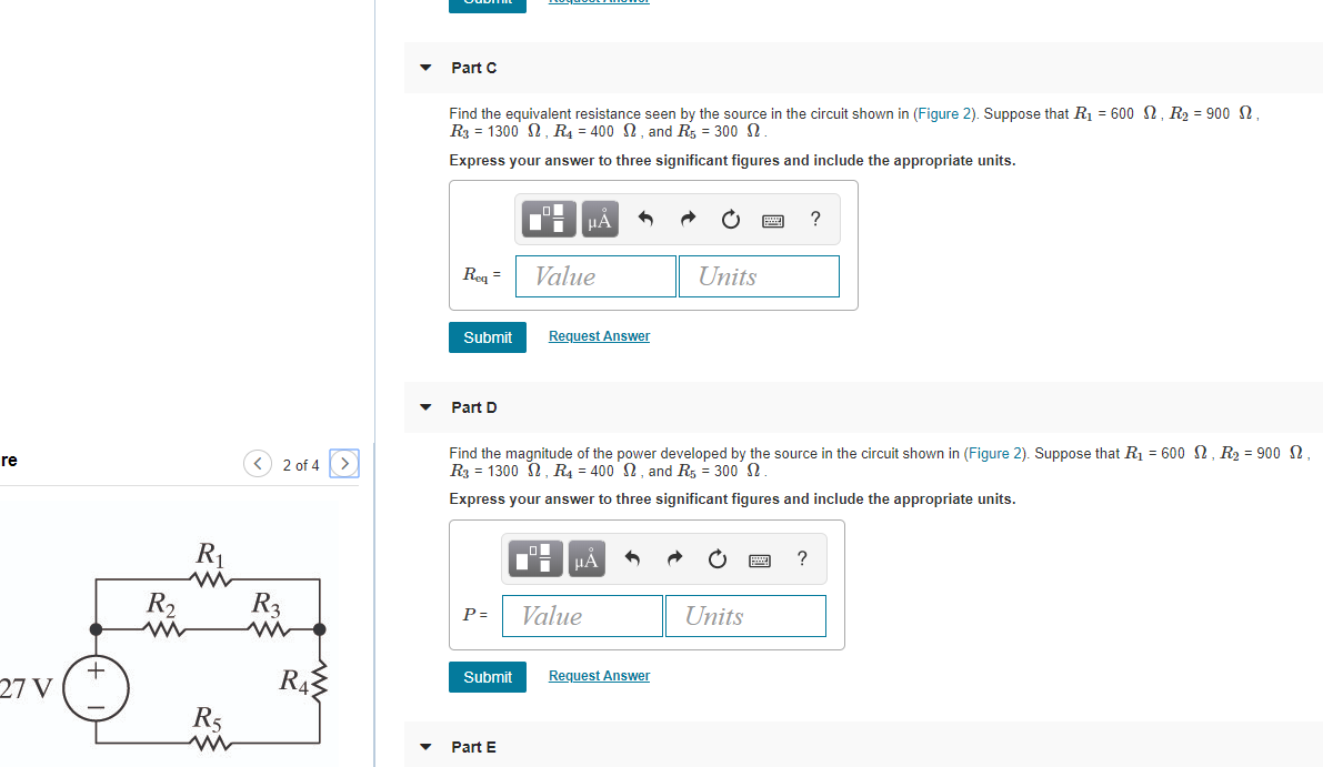 Solved Review | Constants Part A Find the equivalent | Chegg.com