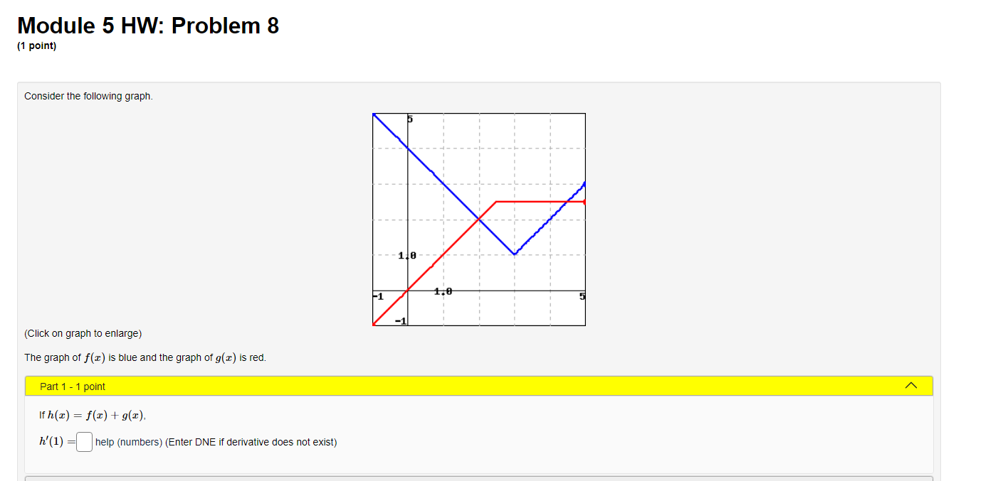 Solved Module 5 HW: Problem 8 (1 point) Consider the | Chegg.com
