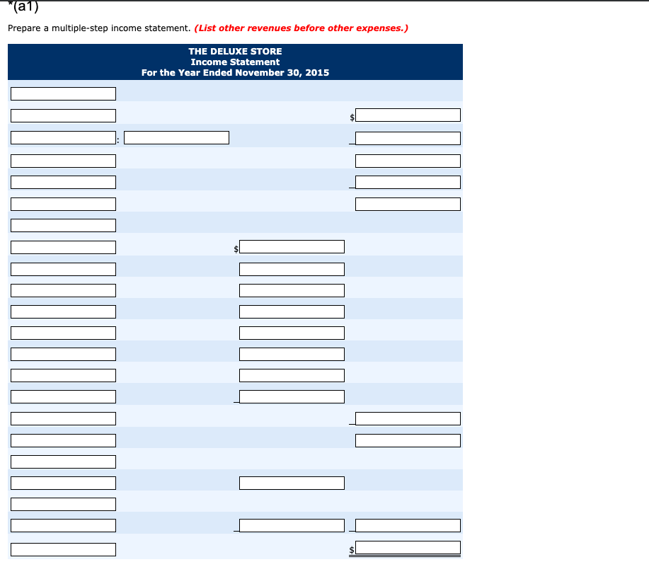 Solved *Problem 5-3A (Part Level Submission) The Deluxe | Chegg.com