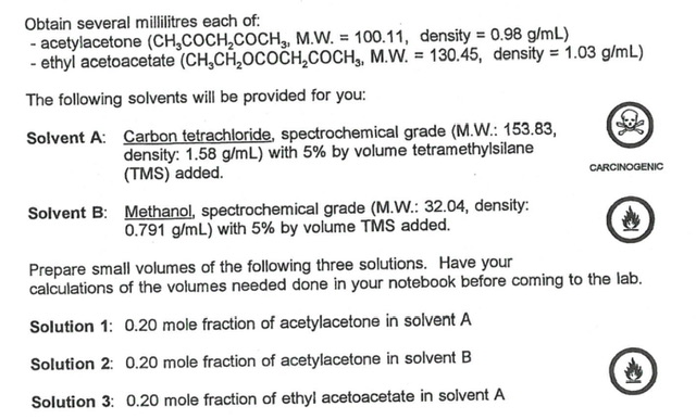 Solved Obtain several millilitres each of: - acetylacetone | Chegg.com