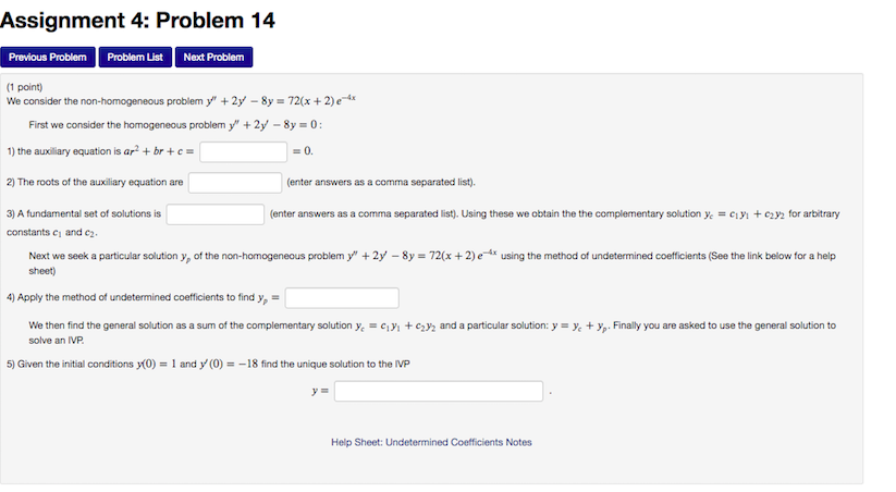 Solved Assignment 4: Problem 14 Previous Problem Problem | Chegg.com