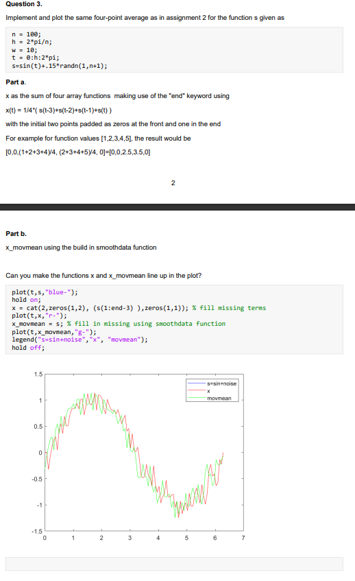 Question 3. Implement and plot the same four-point | Chegg.com