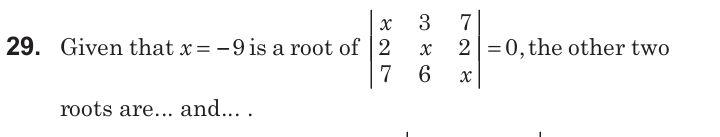 Solved х 29. Given that x= -9 is a root of 2 7 roots are... | Chegg.com