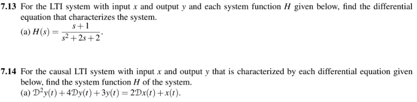 Solved 13 For the LTI system with input x and output y and | Chegg.com