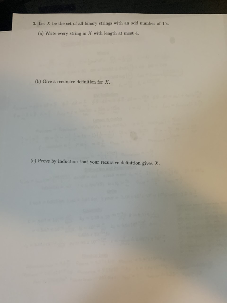Solved 3. Let X be the set of all binary strings with an odd | Chegg.com