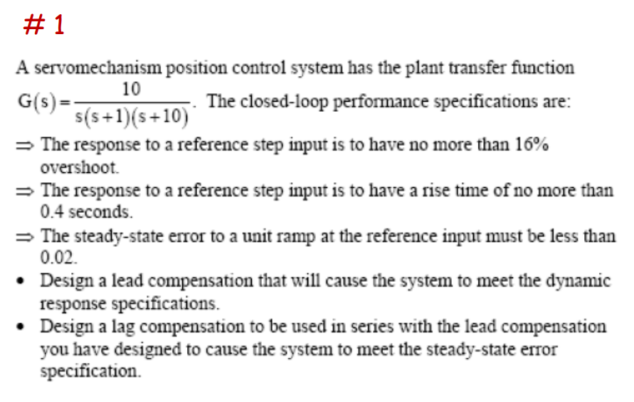 Solved A servomechanism position control system has the | Chegg.com
