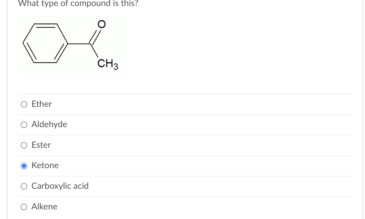 Solved What type of compound is this? Ether Aldehyde Ester | Chegg.com