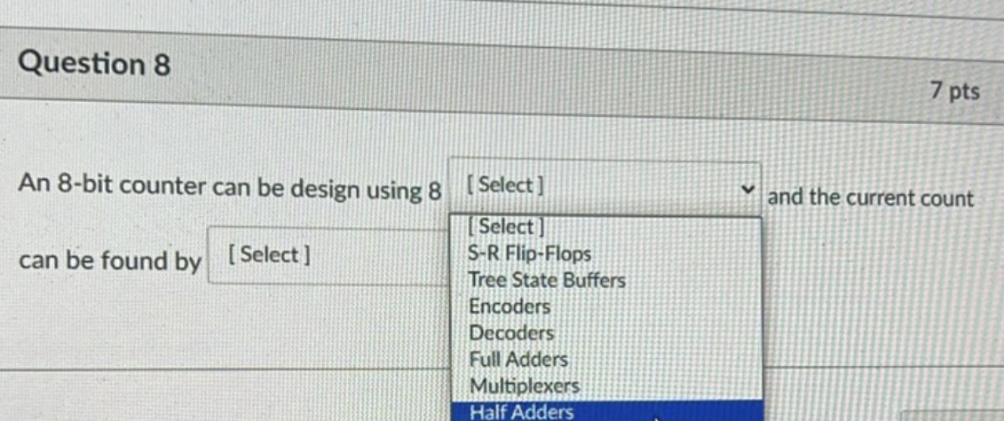 Solved Question 8An 8 -bit counter can be design using | Chegg.com