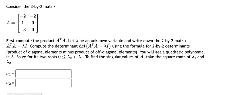 Solved Consider the 3-by-2 | Chegg.com