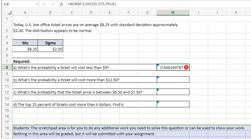 Solved Students: The scratchpad area is for you to do any | Chegg.com