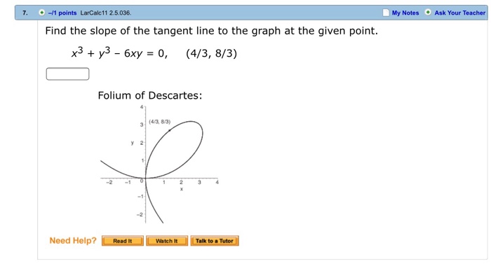 Solved 7. 1 points LarCalc11 2.5.036. My Notes Ask Your | Chegg.com Solved 7. 1 points LarCalc11 2.5.036. My Notes Ask Your | Chegg.com