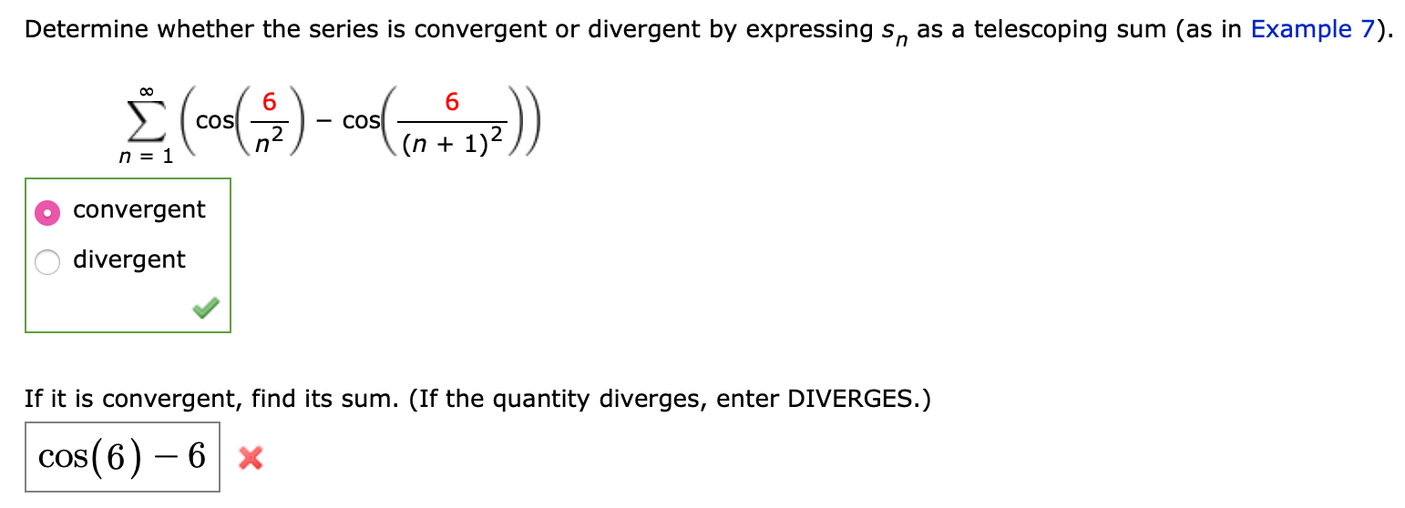 Solved Determine whether the series is convergent or | Chegg.com