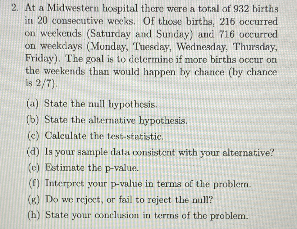 Solved At a Midwestern hospital there were a total of 932 | Chegg.com