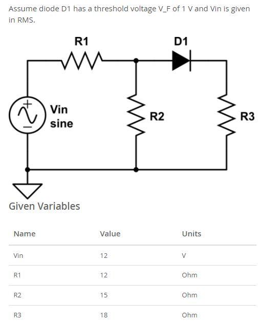 Solved 1 What is the maximum (peak) current (in mA) through | Chegg.com