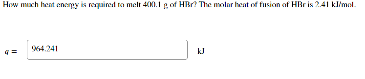 Solved How much heat energy is required to melt 400.1 g of | Chegg.com