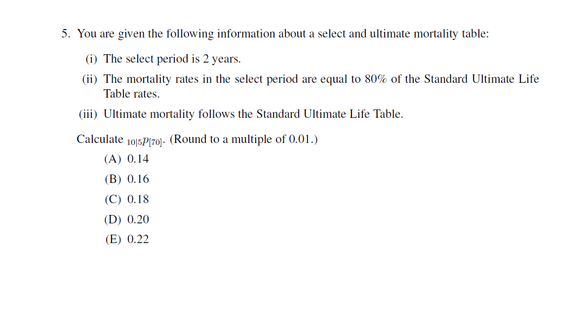 5. You are given the following information about a | Chegg.com
