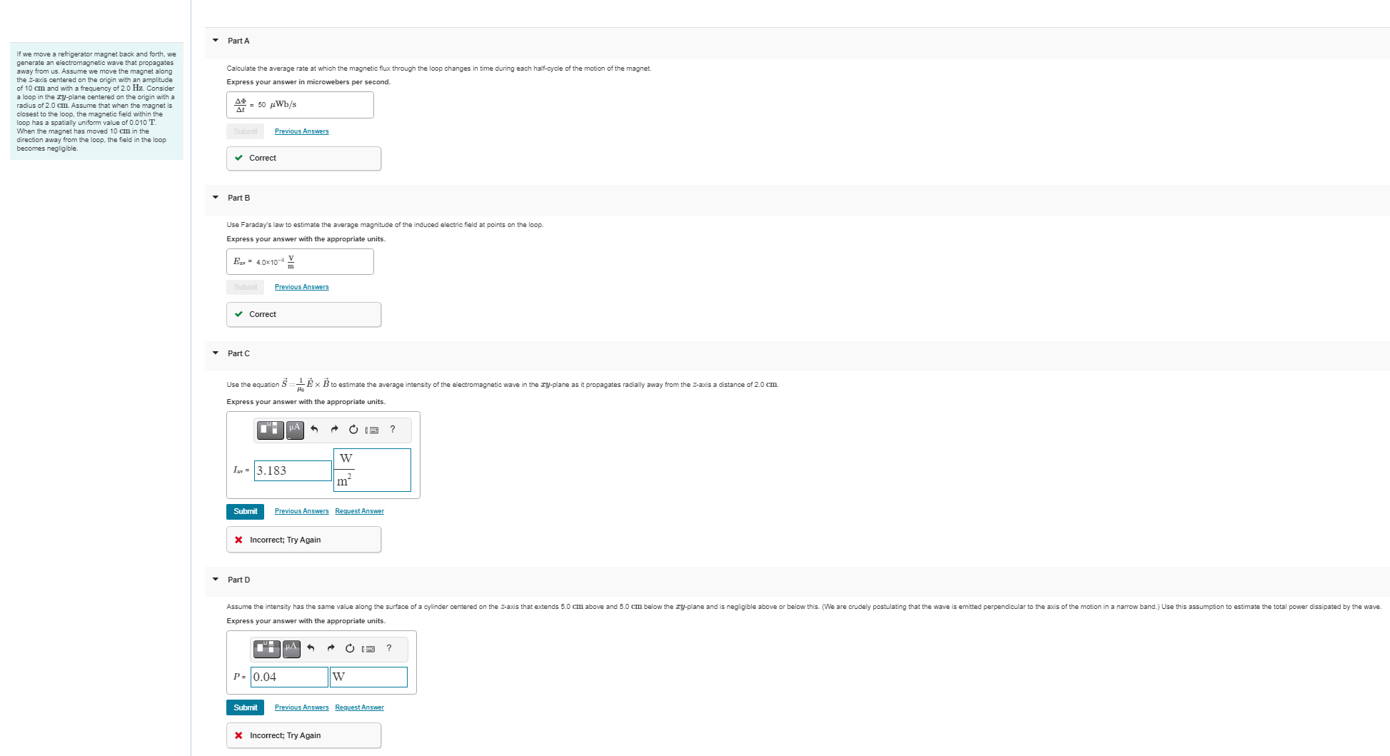 Solved If we move a refrigerator magnet back and forth, | Chegg.com