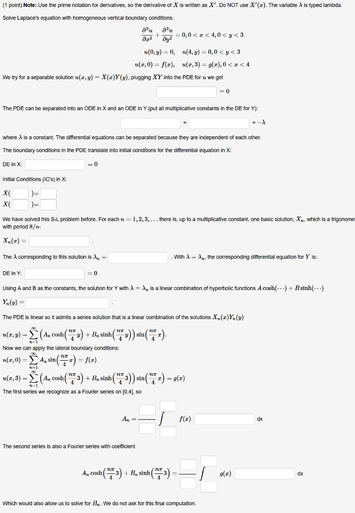 Solved (1 point) Note: Use the prime notation for | Chegg.com