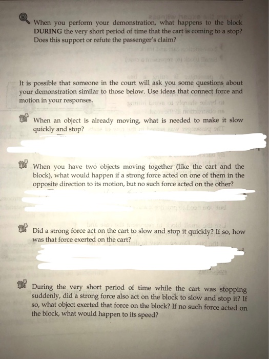 Solved Activity 4: Explaining Phenomena Using Force Ideas | Chegg.com